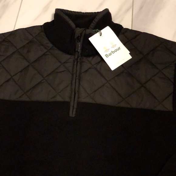 Barbour | Sweaters | Mens Barbour Essential Diamond Quilt Half Zip ...